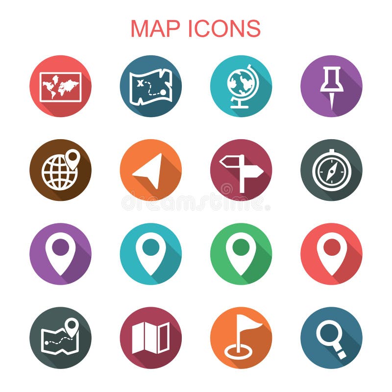 Map and location icons stock vector. Illustration of global - 56093236