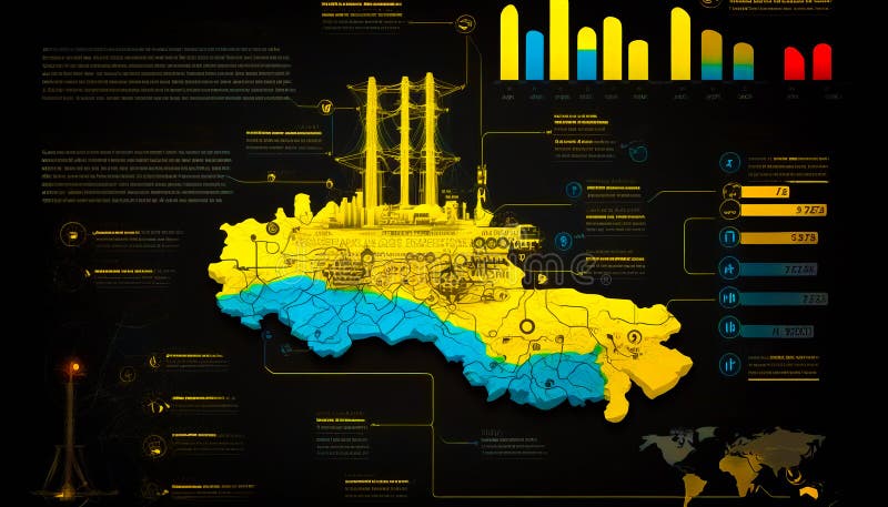 Map with Lot of Different Things on it. Generative AI Stock ...