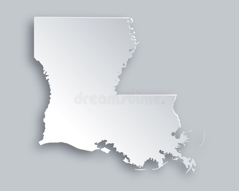 Outline of State of Louisiana Stock Illustration - Illustration of ...