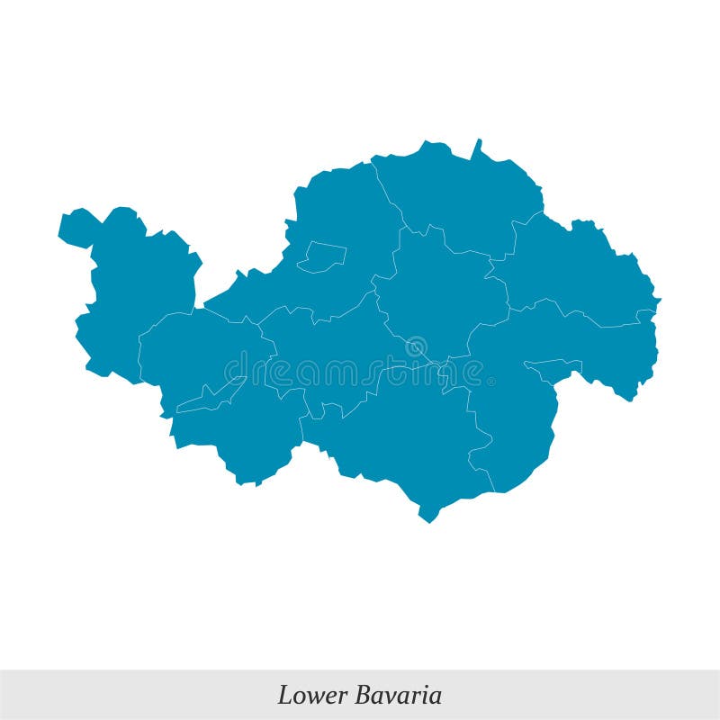 Map of Lower Bavaria is a Region in Bavaria State of Germany Stock ...