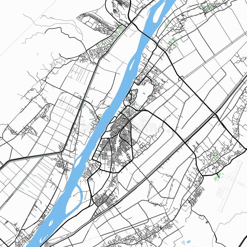 Map of Luxor city. stock illustration. Illustration of circle - 330277314