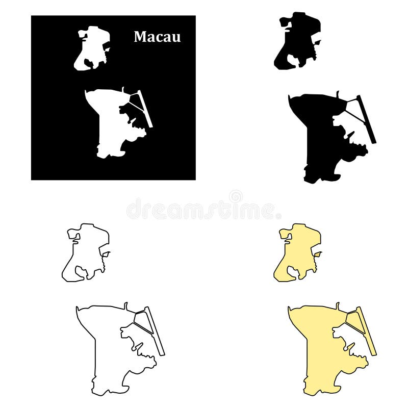 Map of Macau region stock illustration. Illustration of earth - 358143163