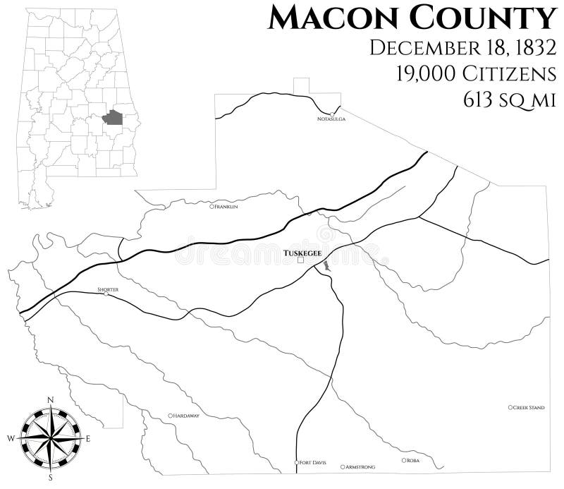 Macon Map Stock Illustrations – 183 Macon Map Stock Illustrations ...