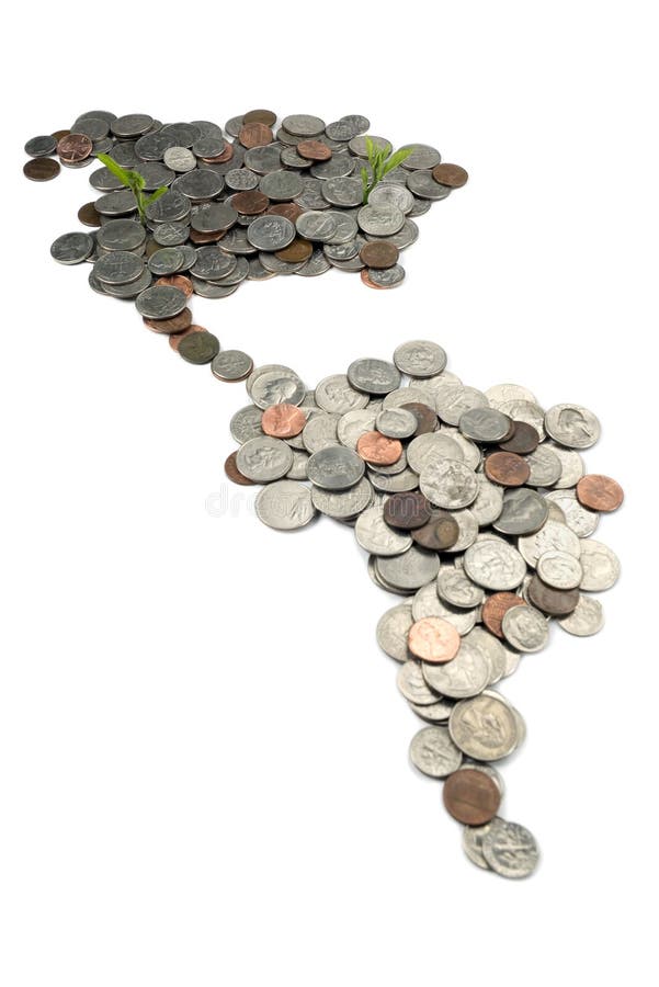 Map made of coins stock photo. Image of planet, economics - 44650254