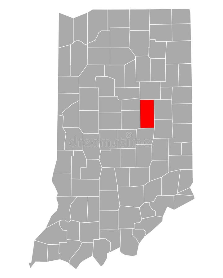 Map of Madison in Indiana stock vector. Illustration of contour - 190639604