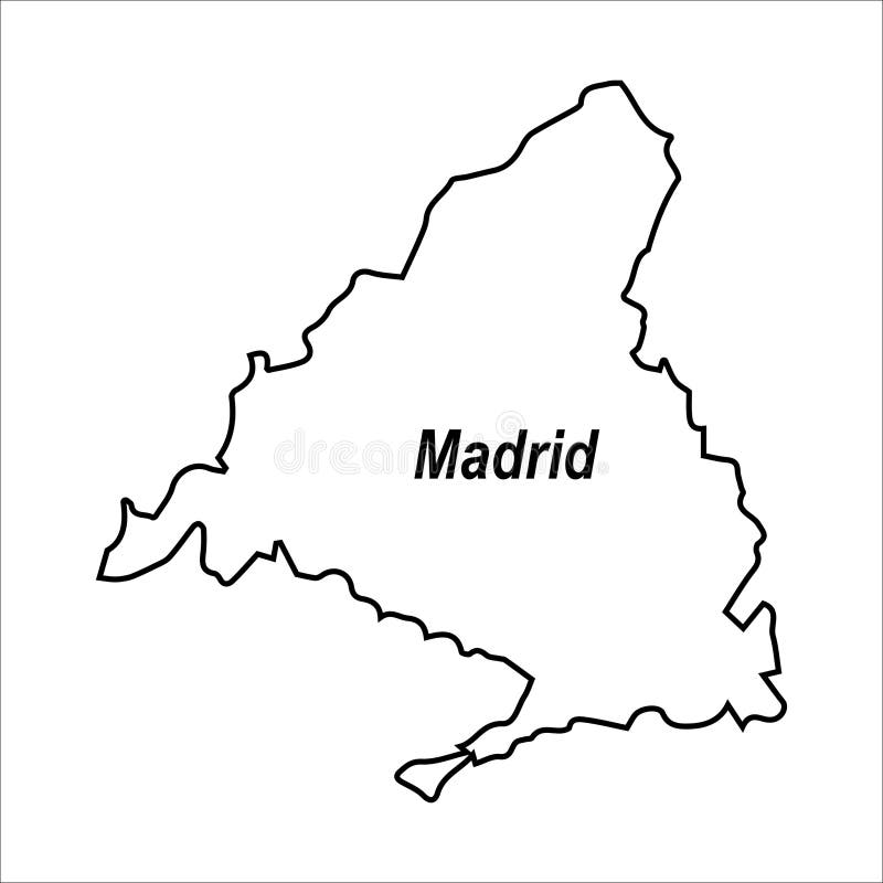 Map of Madrid, Spain stock vector. Illustration of people - 353202748