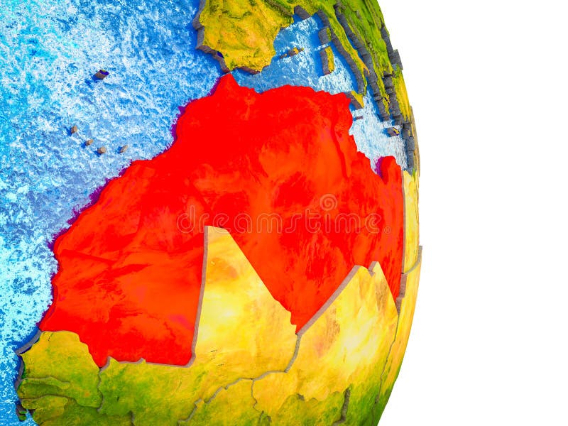 Map of Maghreb Countries - Northwest Africa States. Vector Illustration ...