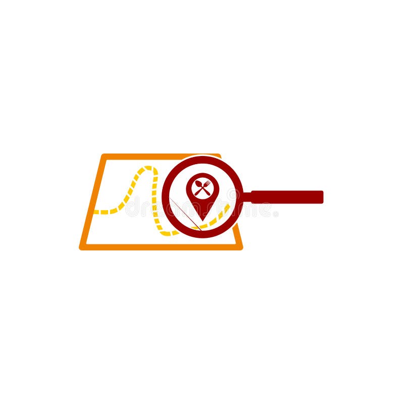 Map, Magnifier, Search Location on Gps Concept Vector Illustration ...