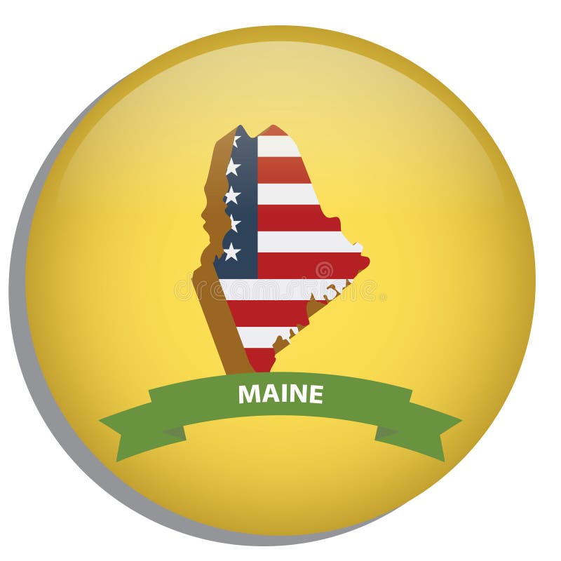 Map of Maine State. Vector Illustration Decorative Design Stock Vector ...