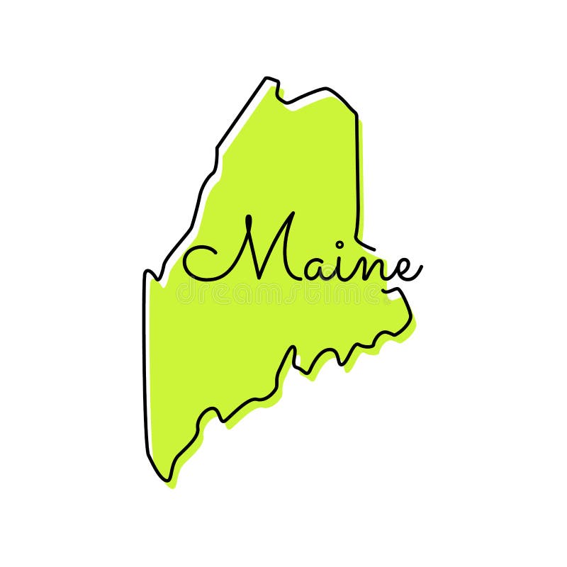 Maine Map Outline Vector Design Template. Editable Stroke Stock Vector ... Maine Map Outline Vector Design Template. Editable Stroke Stock Vector ...