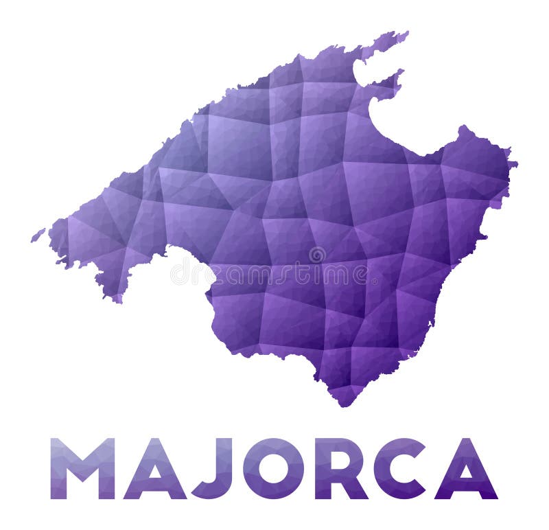 Map of Majorca. stock vector. Illustration of majorca - 225070542