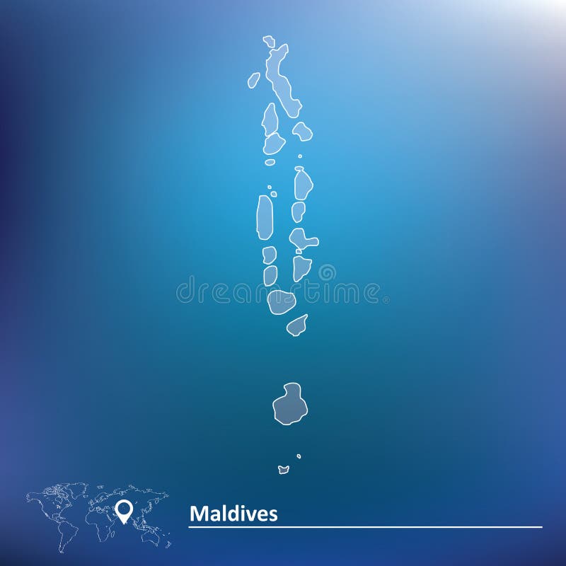 Map of Maldives stock vector. Illustration of maldives - 125151777