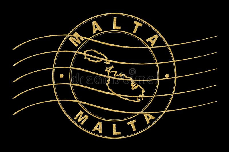 Map of Malta, Postal Passport Stamp, Travel Stamp Stock Illustration ...
