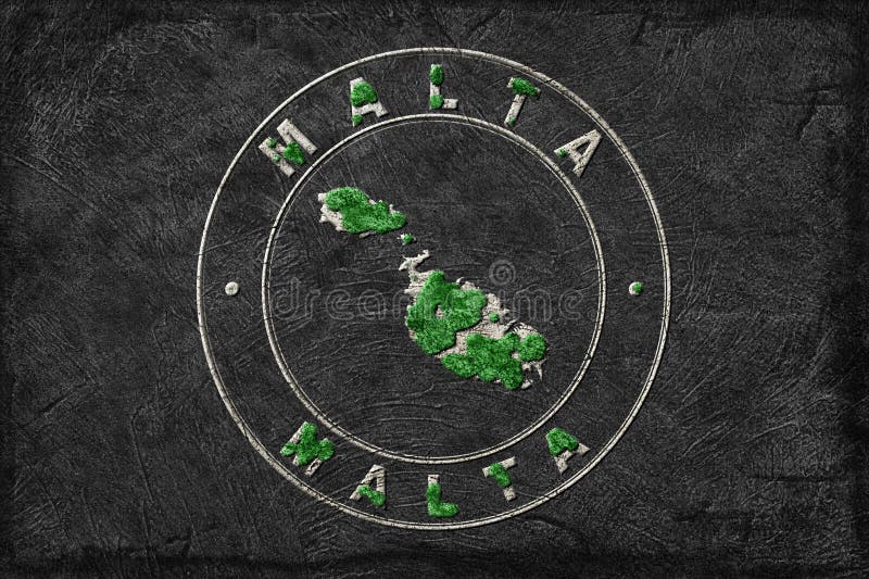 Map of Malta Reforestation Green Agenda Stock Illustration ...