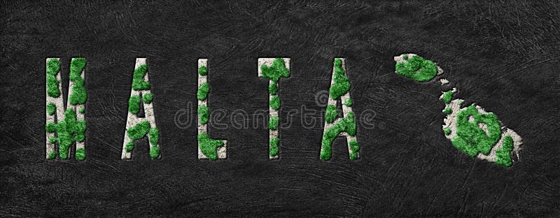 Map of Malta Reforestation Green Agenda Stock Illustration ...