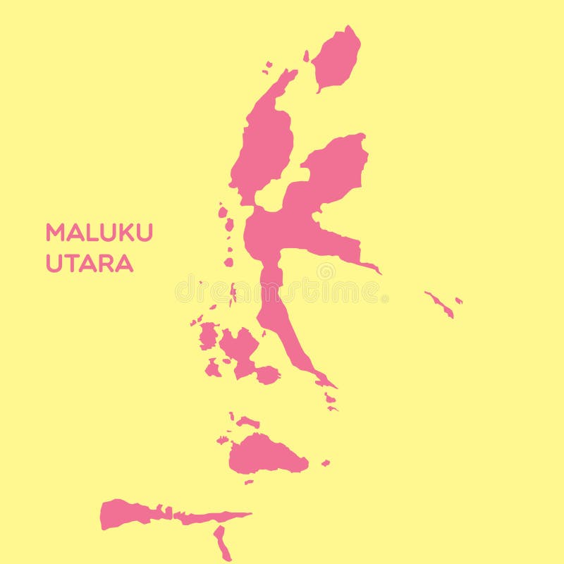 Map of Maluku Utara. Vector Illustration Decorative Design Stock Vector ...