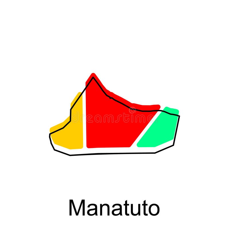 Map of Manatuto Vector Design Template, National Borders and Important ...