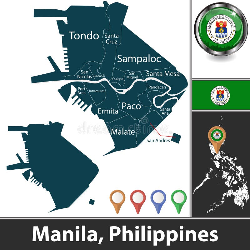 Manila Map Stock Illustrations – 5,433 Manila Map Stock Illustrations ...