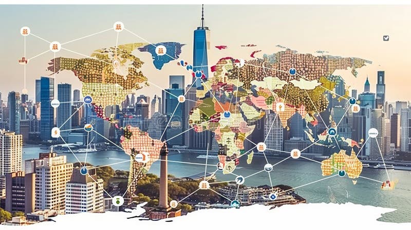 A map of the stock illustration. Illustration of blue - 314169906