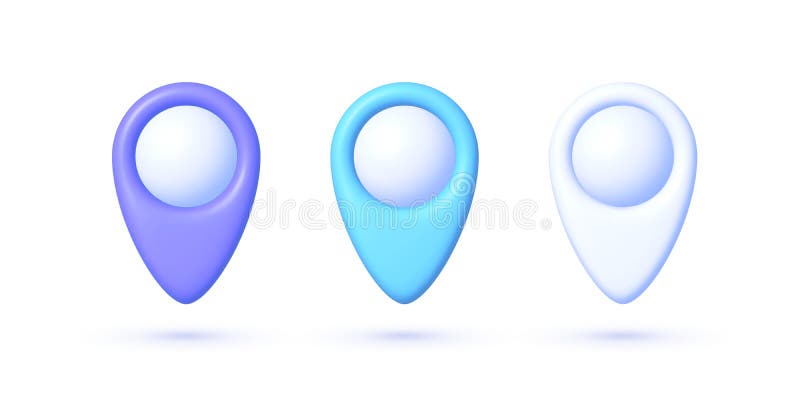 Map Mark 3d, Great Design for Any Purposes. Realistic Isolated Vector ...