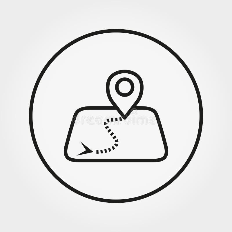 Map with Mark of Location, Initial and Final Destination Stock ...