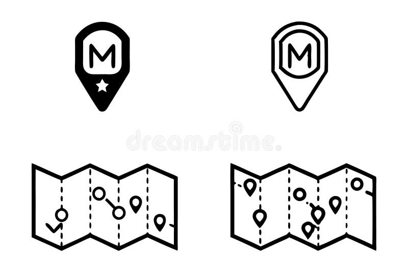 Road Map Destination Route Stock Illustrations – 38,200 Road Map ...