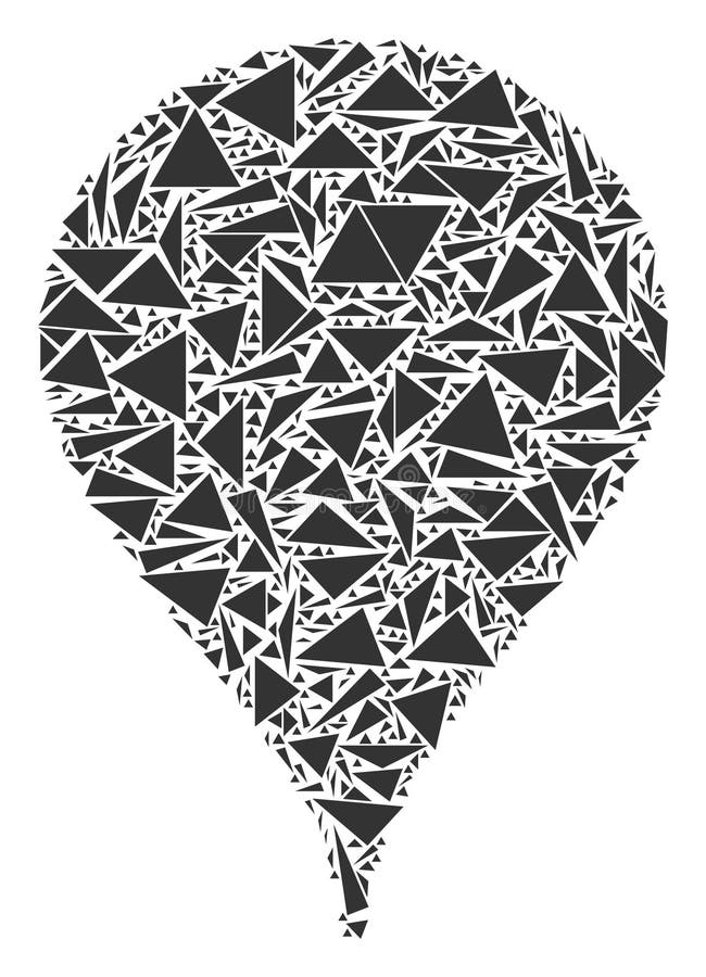 Map Marker Collage of Triangles Stock Vector - Illustration of graphic ...