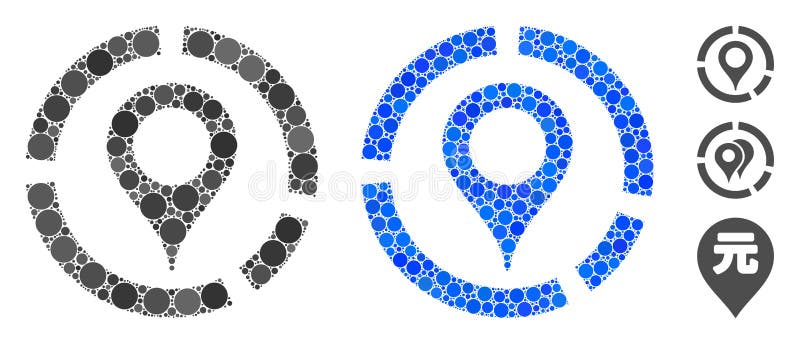 Map Marker Diagram Composition Icon of Circles Stock Vector ...