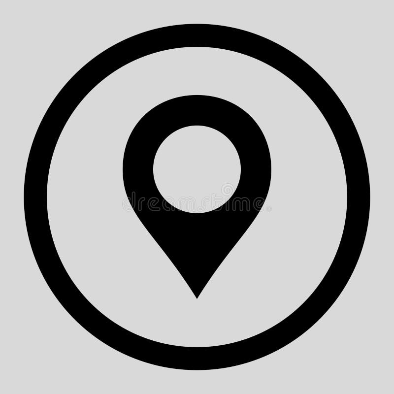 Sad Map Marker Flat Icon stock vector. Illustration of gray - 126143786