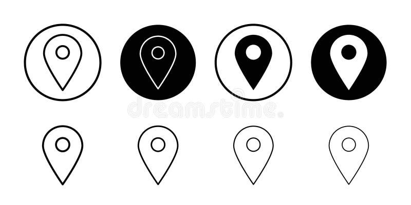 Map Marker Icon Linear Logo Isolated Stock Illustration - Illustration ...
