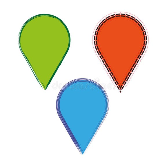 Map Marker Icon Set. Vector Illustration. EPS 10 Stock Vector ...