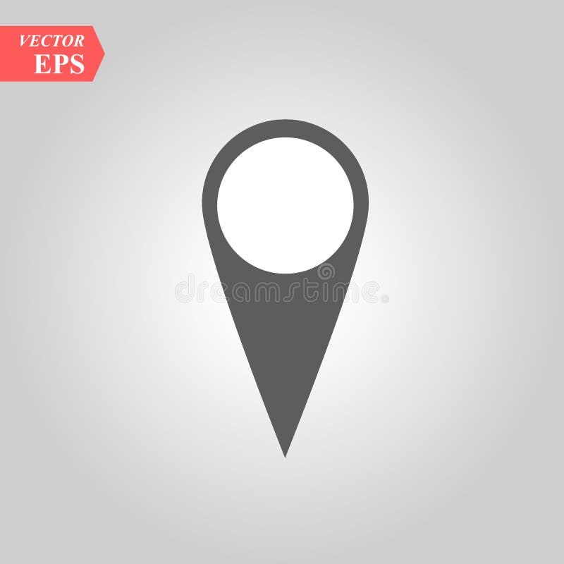 Map Marker Icon in Vector, Black Point Stock Illustration ...