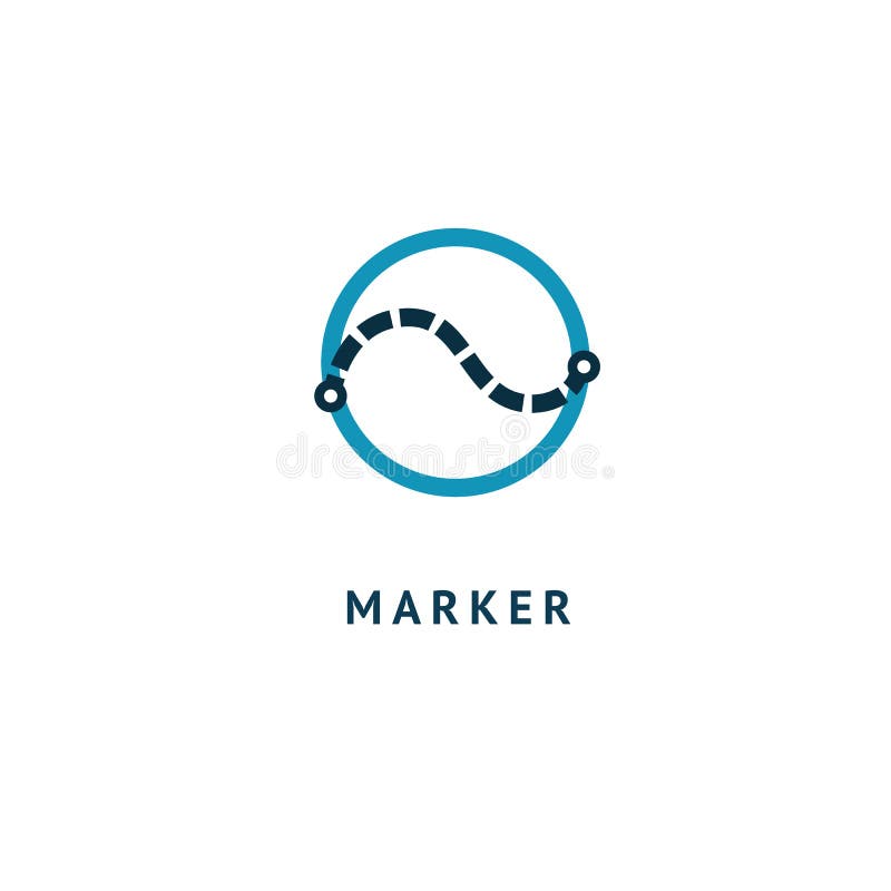 Map Marker Icon. Vector Flat Style Illustration Location Pin Logotype ...