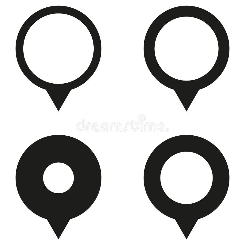 Map Marker Icons. Location Pin Symbols. Geolocation Vector Elements ...