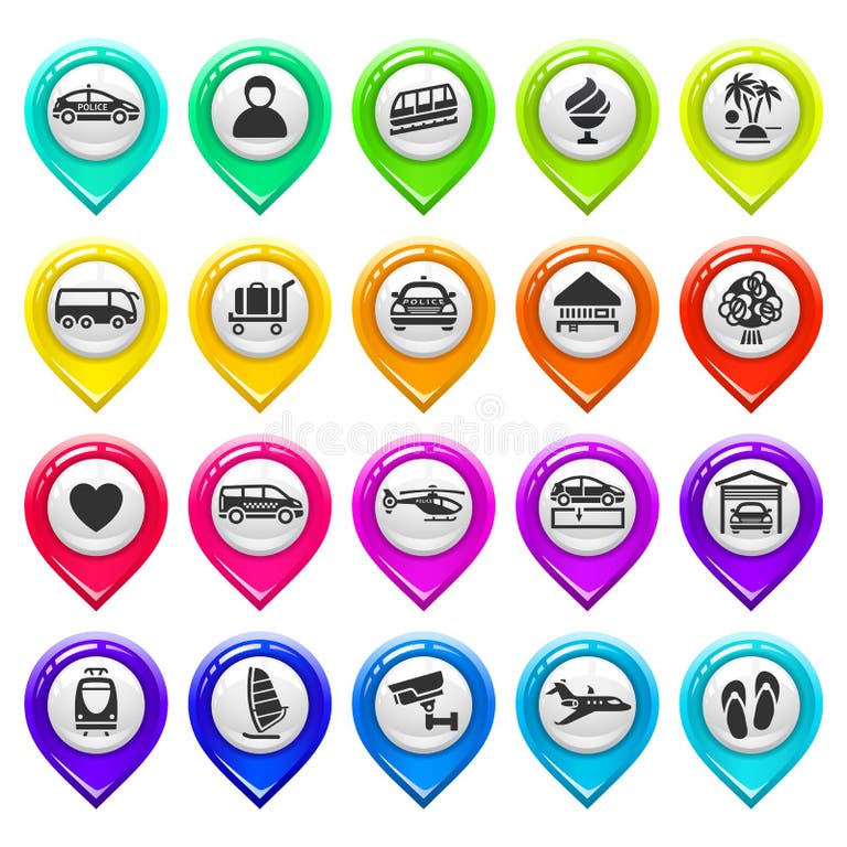 Map Marker Icons Stock Illustrations – 27,458 Map Marker Icons Stock ...
