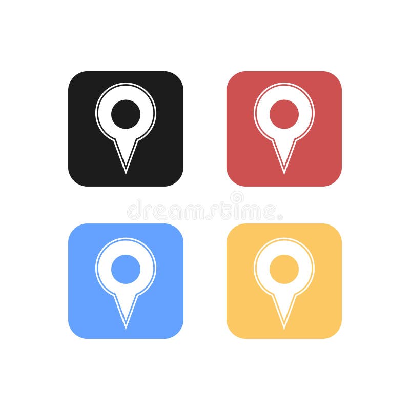 Map Marker Logo or Icon stock vector. Illustration of arrow - 79152529