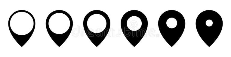 Map Marker Set. Different Pin Pointer Icon Set. Different Pointer Shapes. Flat Logo. Navigation ...