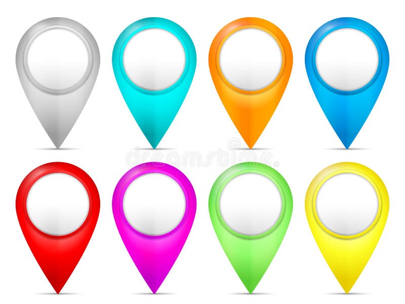 Map marker set stock vector. Illustration of place, symbol - 90406892