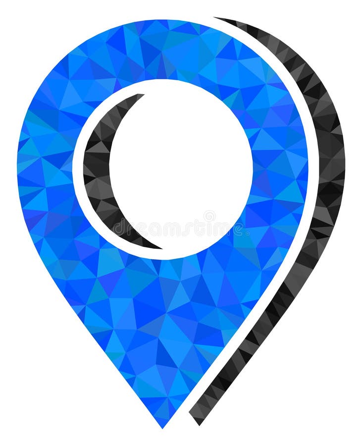 Map Marker Shadow Triangle Lowpoly Flat Icon Stock Vector ...