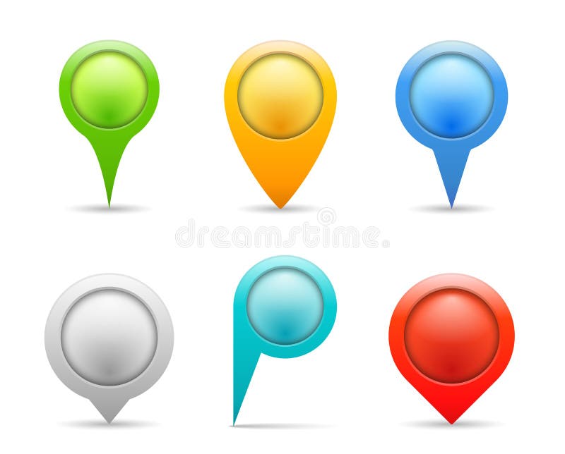 Map Markers stock vector. Illustration of graphic, sign - 101794734