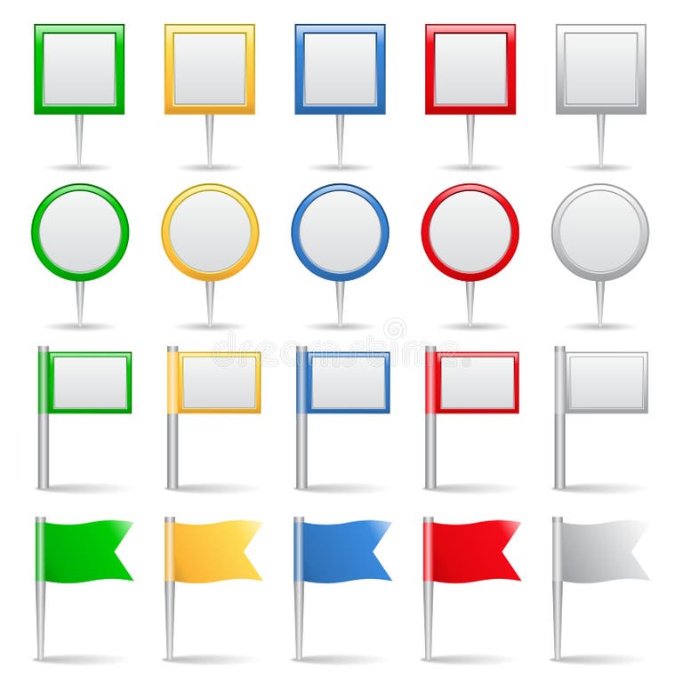 Flags Set Location Pin Stock Illustrations – 1,368 Flags Set Location ...