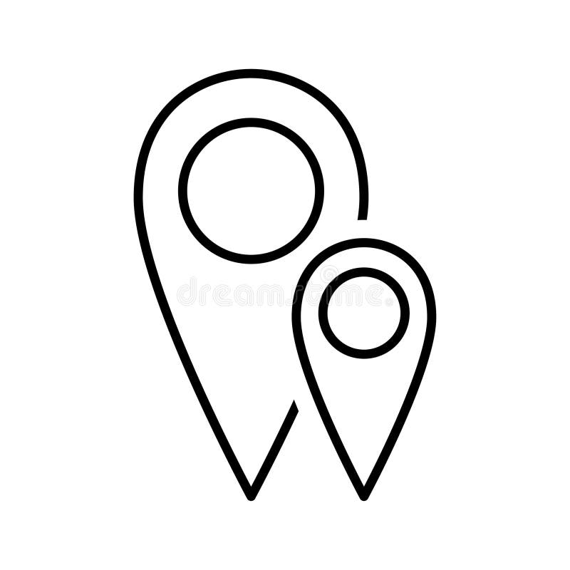 Map Markers Icon. Location Pin Sign Stock Vector - Illustration of travel, mark: 320945478