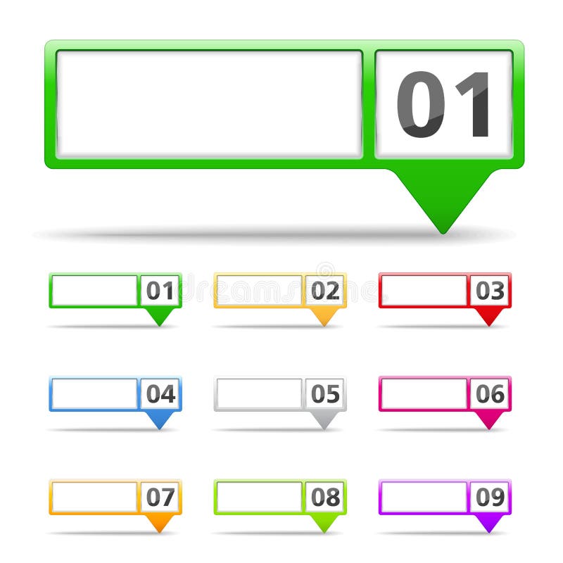 Map markers with numbers stock vector. Illustration of place - 28027618