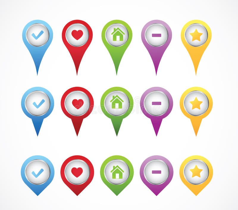 Map markers with numbers stock vector. Illustration of markers - 30363142