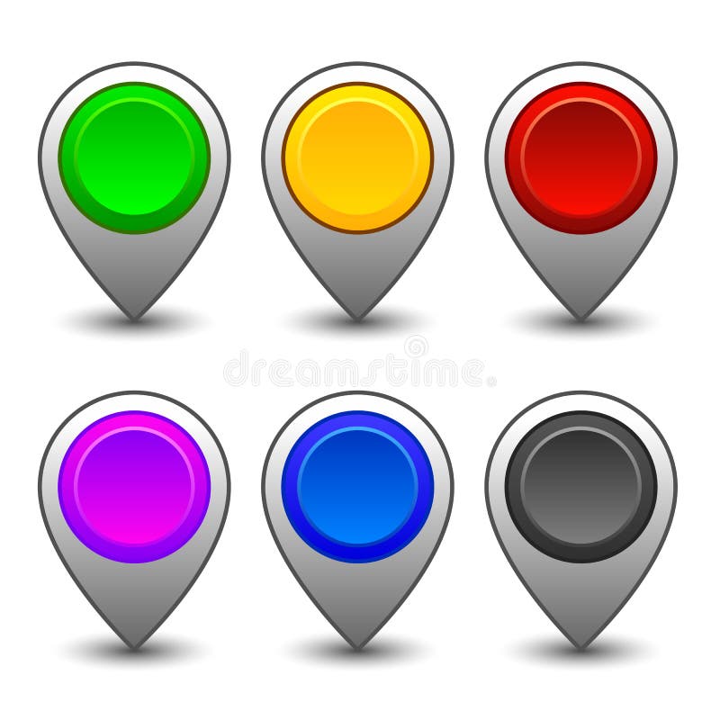 Map markers 3 stock illustration. Illustration of transportation - 38730618