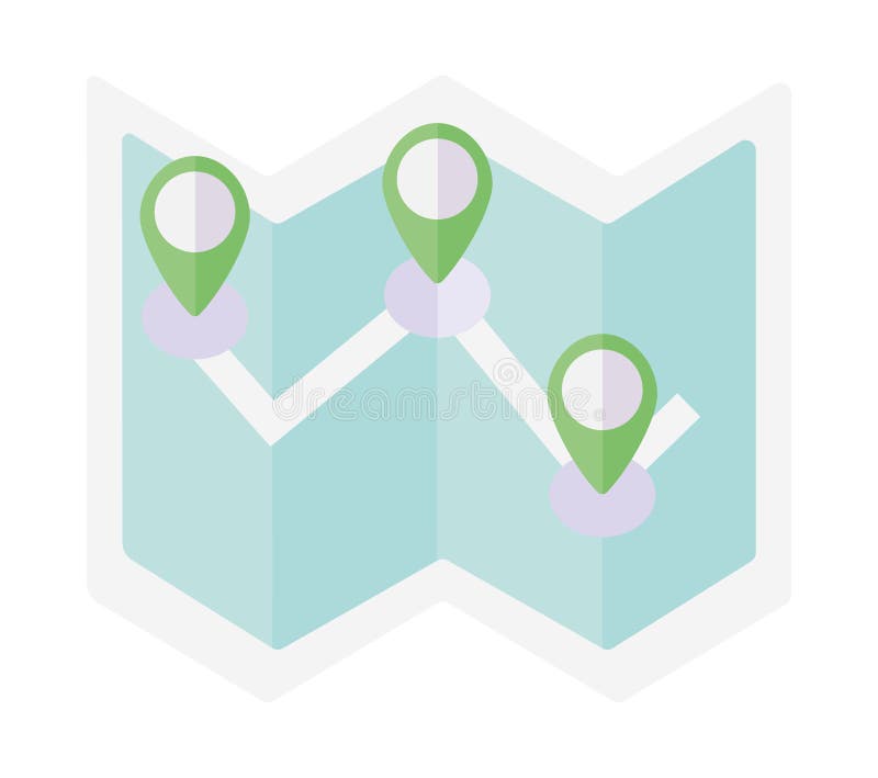 Map with marks stock vector. Illustration of world, point - 229013060