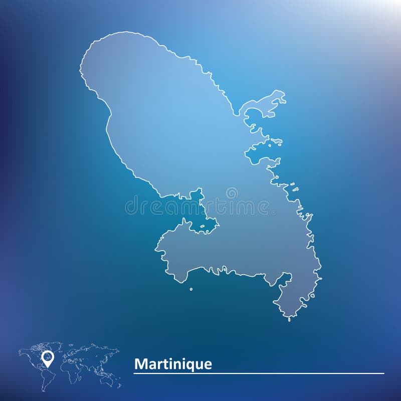 Map of Martinique stock vector. Illustration of national - 125151910