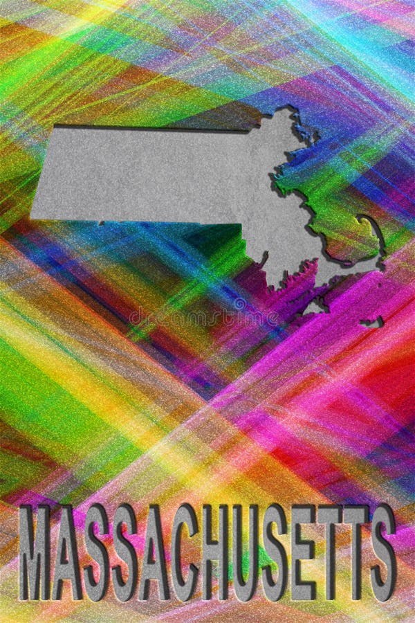 Colorful Massachusetts Political Map with Clearly Labeled, Separated ...