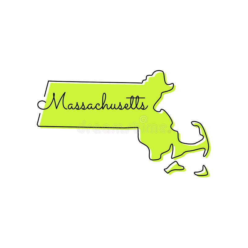 Map of Massachusetts Vector Design Template. Stock Vector ...
