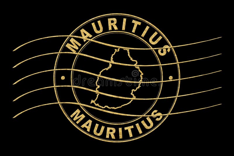 Map of Mauritius, Postal Passport Stamp, Travel Stamp Stock ...